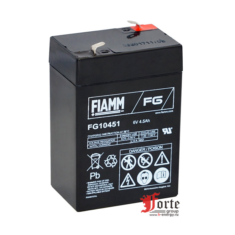 FIAMM FG 10451 6v 4.5ah аккумулятор. На складе, купить в роз/опт - спец ...