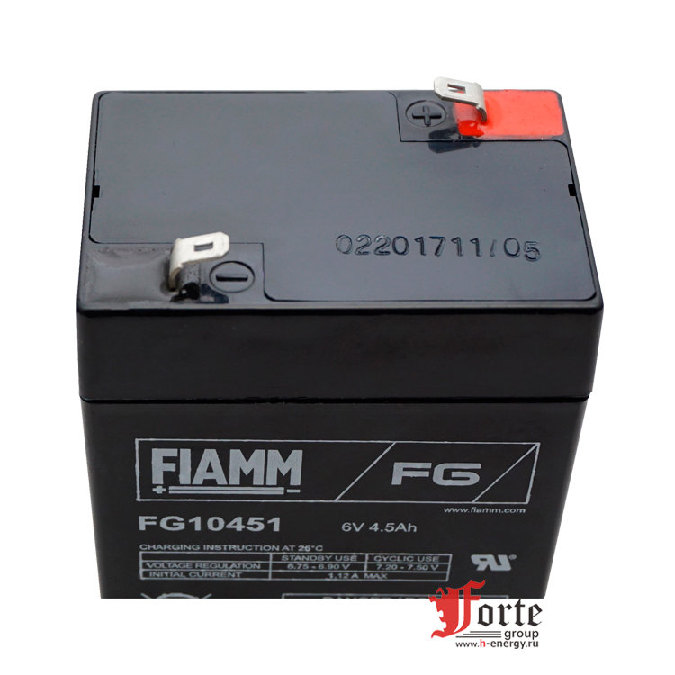 FIAMM FG 10451 6v 4.5ah аккумулятор. На складе, купить в роз/опт - спец ...