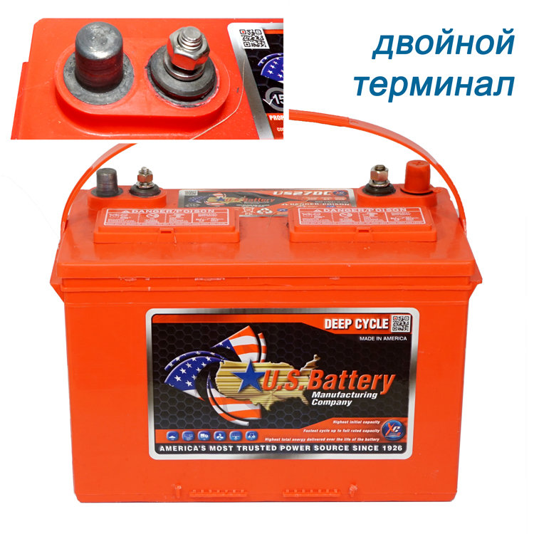 Тяговый аккумулятор U.S.Battery US 27 DCXC. Аналог есть!