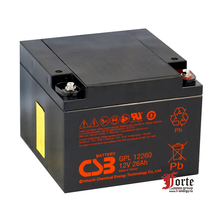 CSB GPL 12260 12v 26ah (12в 26Ач) аккумулятор опт - спец цены