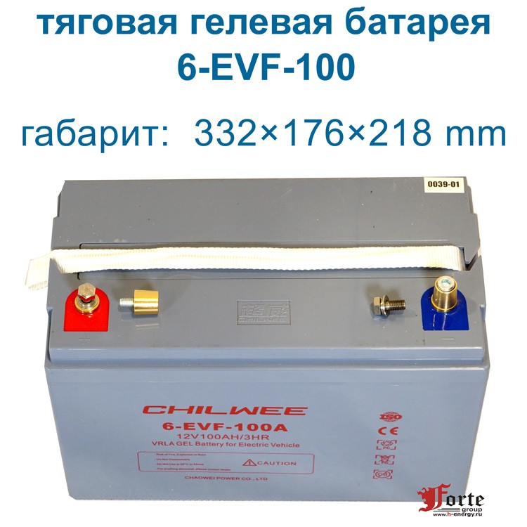 Chilwee 6-EVF-100A тяговая гелевая батарея 12v 100Ah
