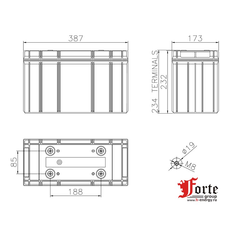 FIAMM 2 SLA 500 2v 500ah (2в 500Ач) Розница / опт - спец цены