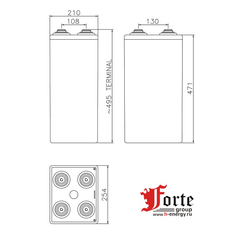 FIAMM 2 SLA 800 2v 820ah (2в 820Ач) Розница / опт - спец цены