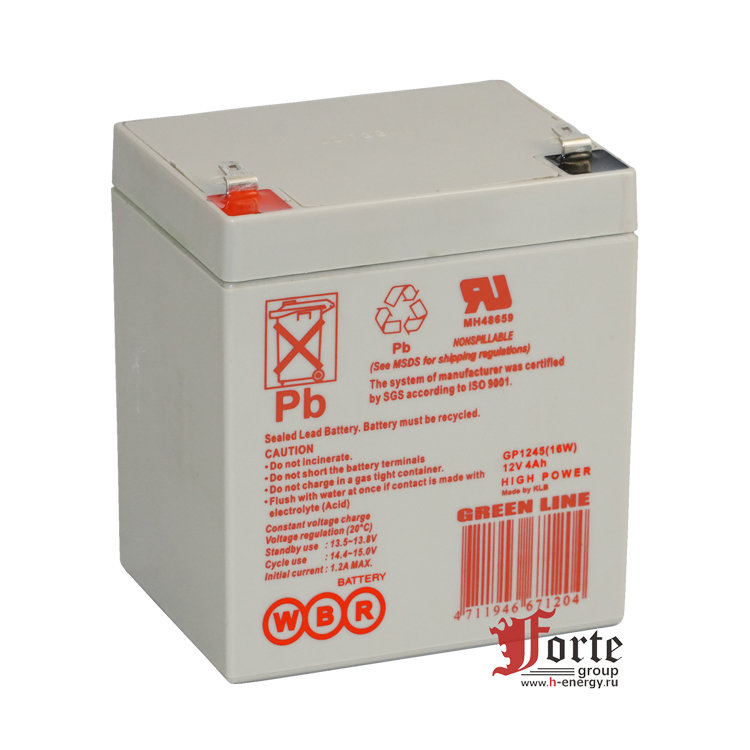 WBR GP 1245 (4.5 ah) Аккумулятор компании WBR Batterien GmbH